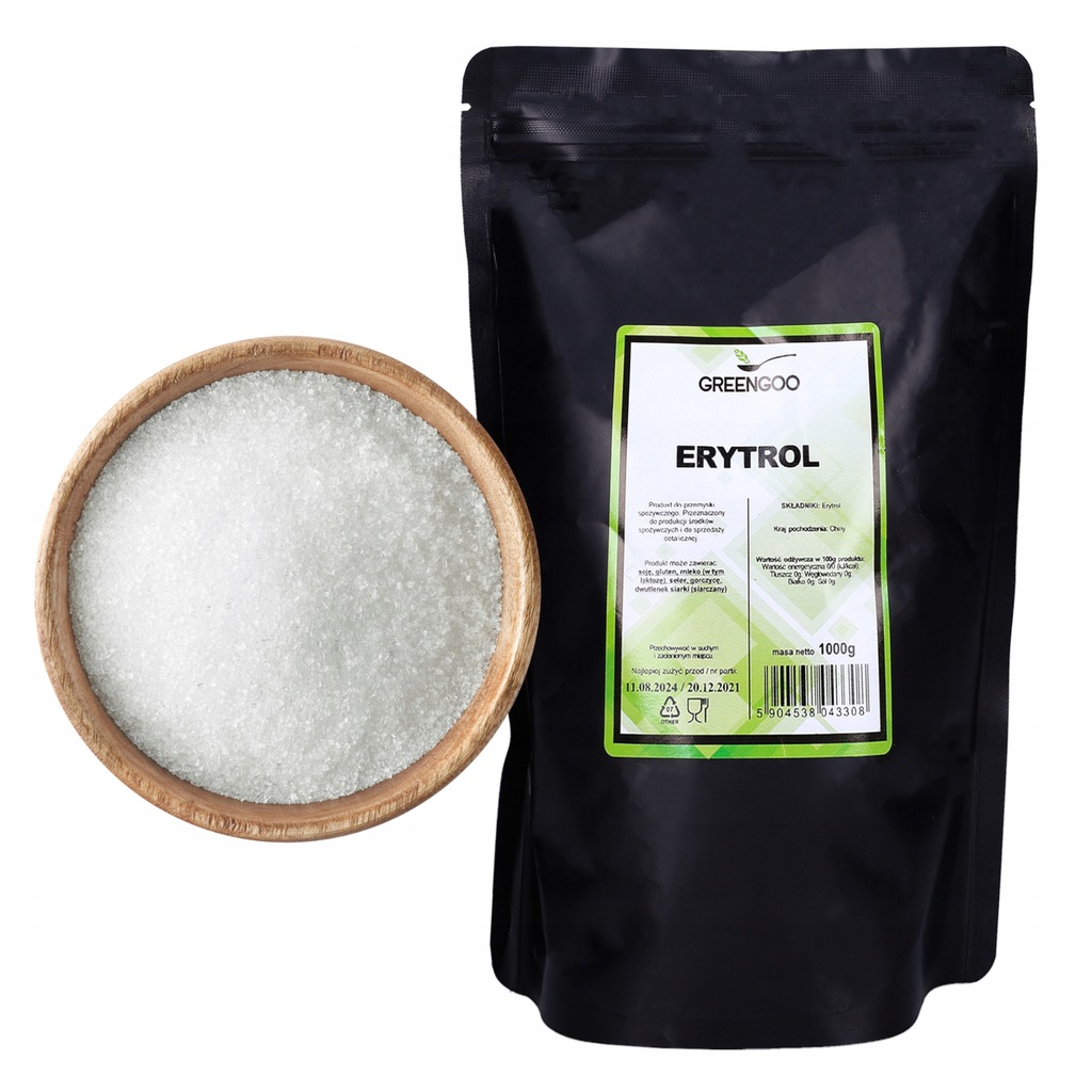 ERYTROL 1kg Erytrytol Naturalny Słodzik DOYPACK - 12627443679 ...