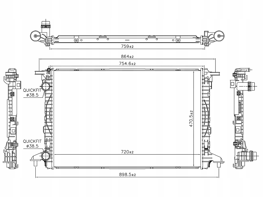 AUDI A4 B9 2015- CHŁODNICA 8W0121251AK 8W0121251AK - 13125063756 ...