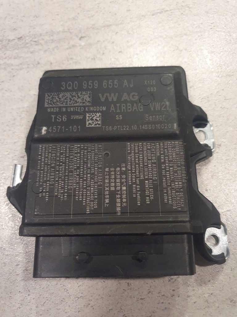 MODUŁ STEROWNIK AIRBAG SENSOR 5WA959655J VW AUDI - 12121333578 ...