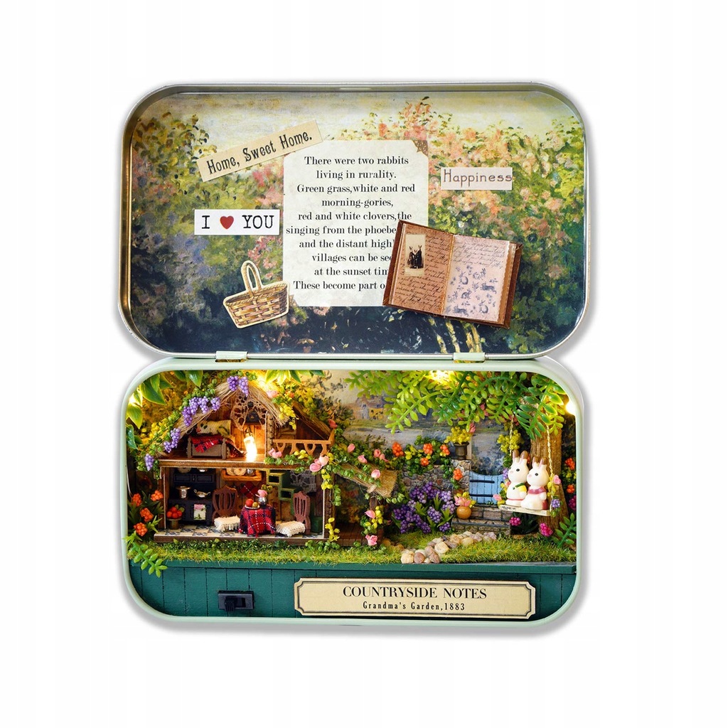 DIY MINIATURE HOUSE KIT IN BOX FOR BUILDING,HANDMADE MINI THEATRE CRAFT ...