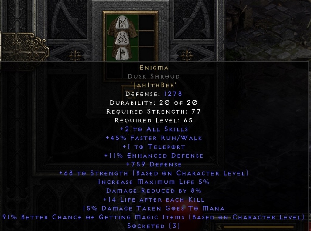 Diablo 2 Resurrected Zbroja Enigma Ladder PS4 PS5 - 12136091328 ...