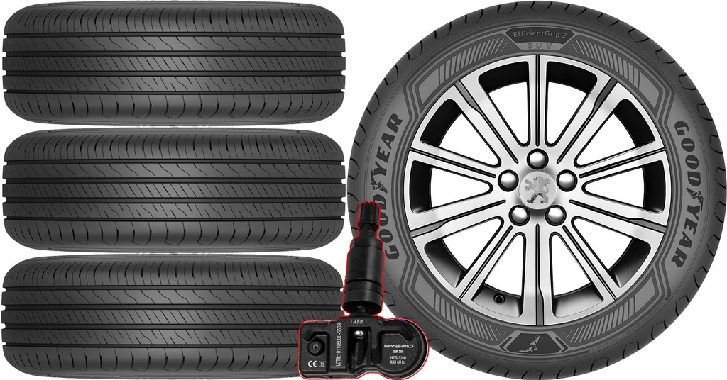 KOŁA PEUGEOT Traveller Goodyear 215/60R17+TPMS - 13553244038 ...