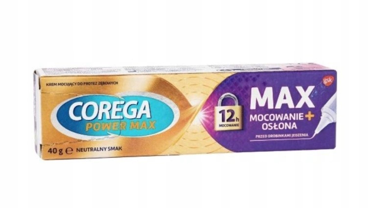 Corega Max Osłona krem mocujący do protez 40g - 12943848456 - oficjalne ...