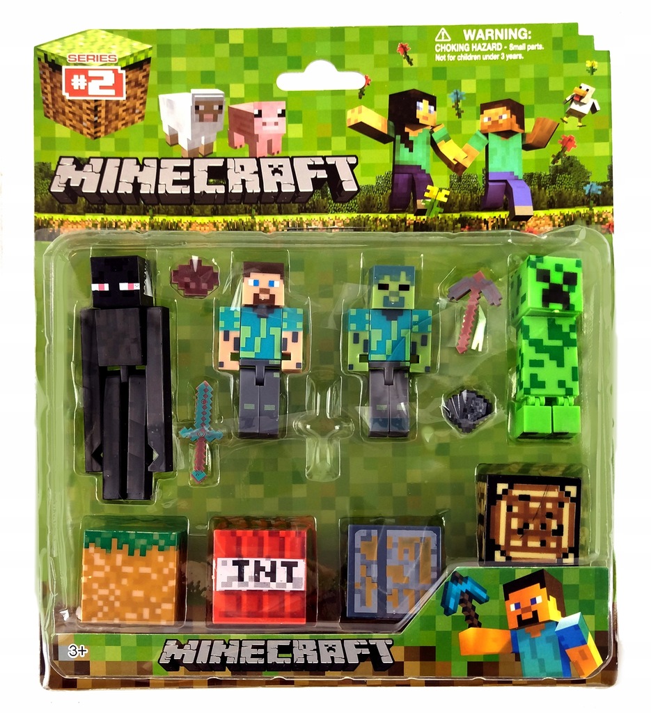 Figurki MINECRAFT MEGA duży ZESTAW Figurek Bronie - 12544872203 ...