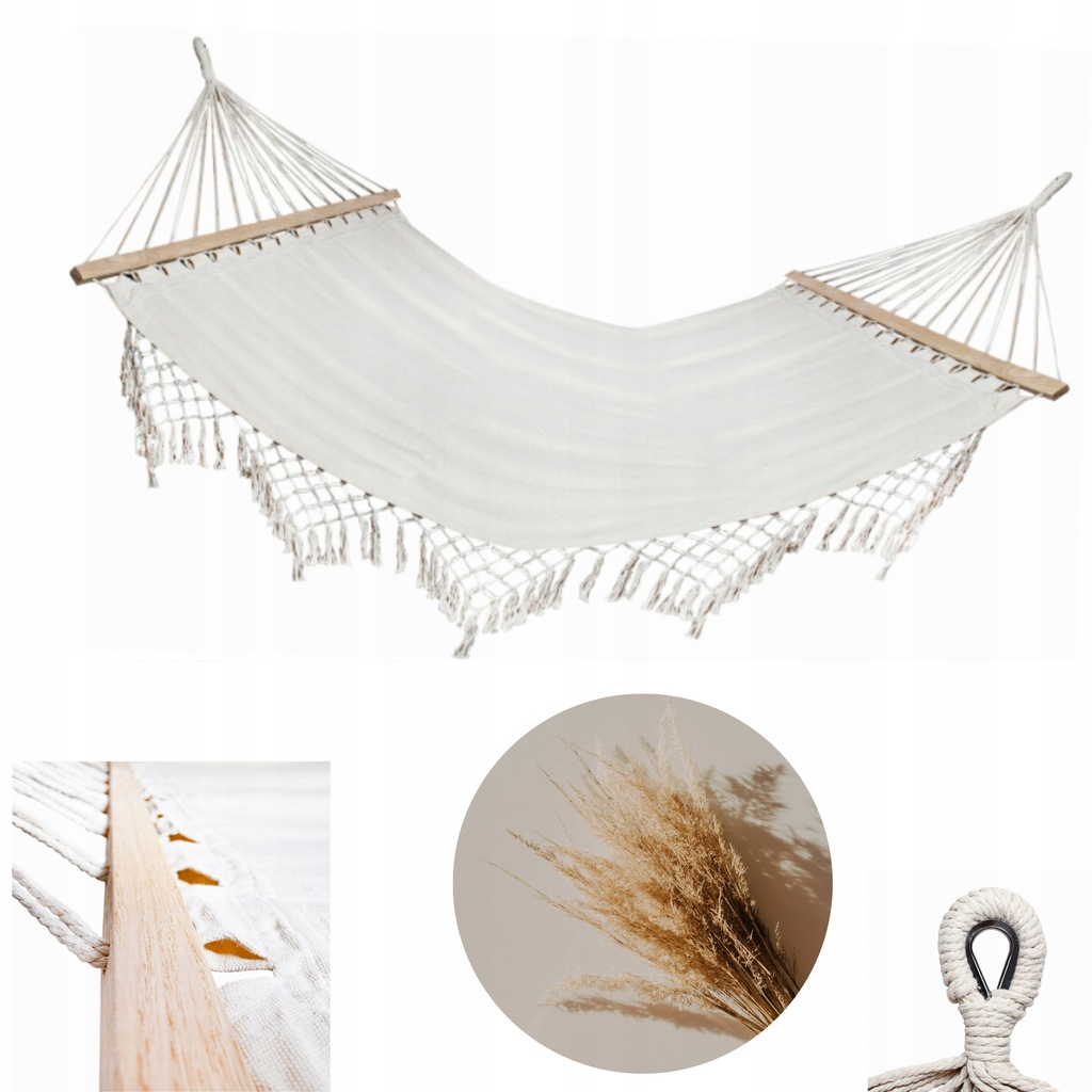 DUŻY HAMAK 2 OSOBY BOHO MOCNY ZE STELAŻEM - 11981379142 - oficjalne ...