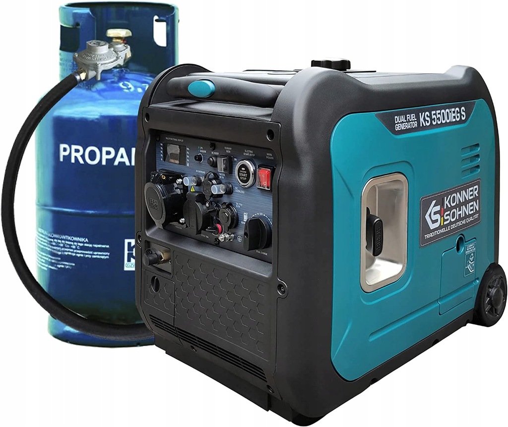 Agregat prądotwórczy LPG GAZ BENZYNA 5,5KW INVERTO - 12993658288 ...