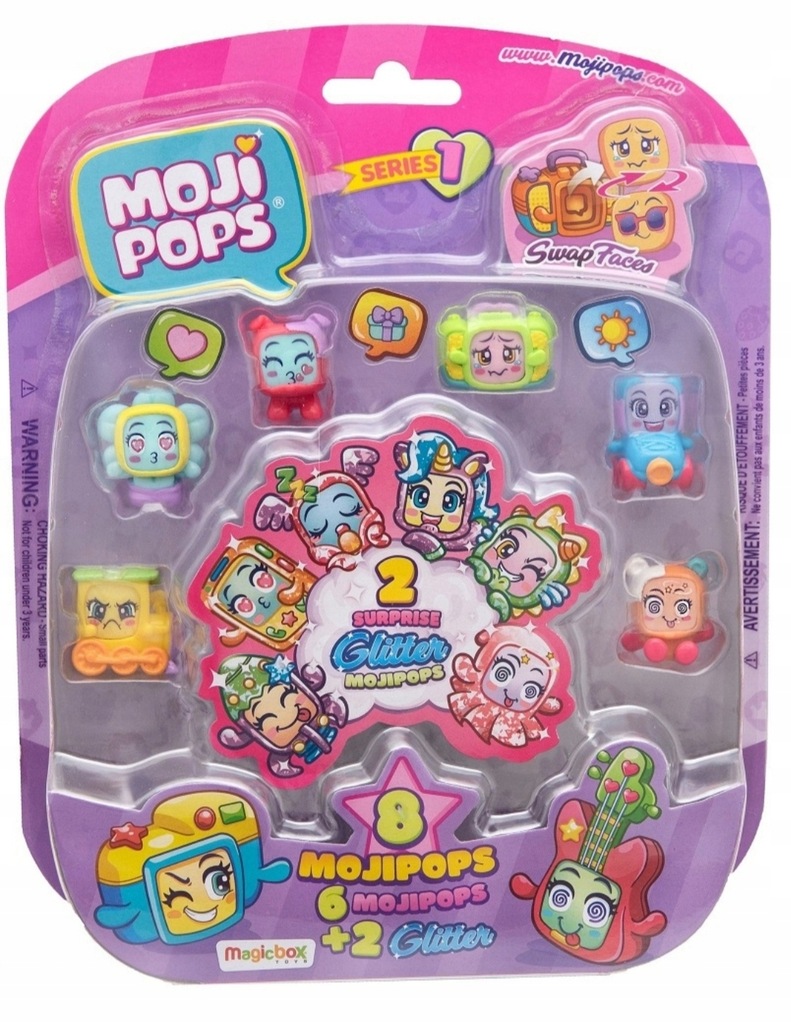 Zestaw figurek Magic Box Moji Pops 6szt.+ 2 brokat - 12250333698 ...