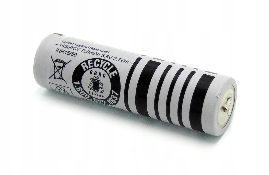 Akumulator 14500 Li-ion 750mAh 3,6V 2,7Wh INR15/50 - 13203951763 ...
