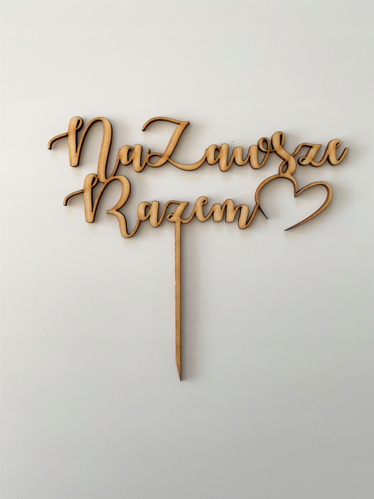 Topper "Na zawsze razem" ślubny wesele - 10767455503 - oficjalne ...