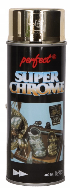 Spray lakier szybkoschnący chrom złoty 400ml - 15615937191 - oficjalne archiwum Allegro