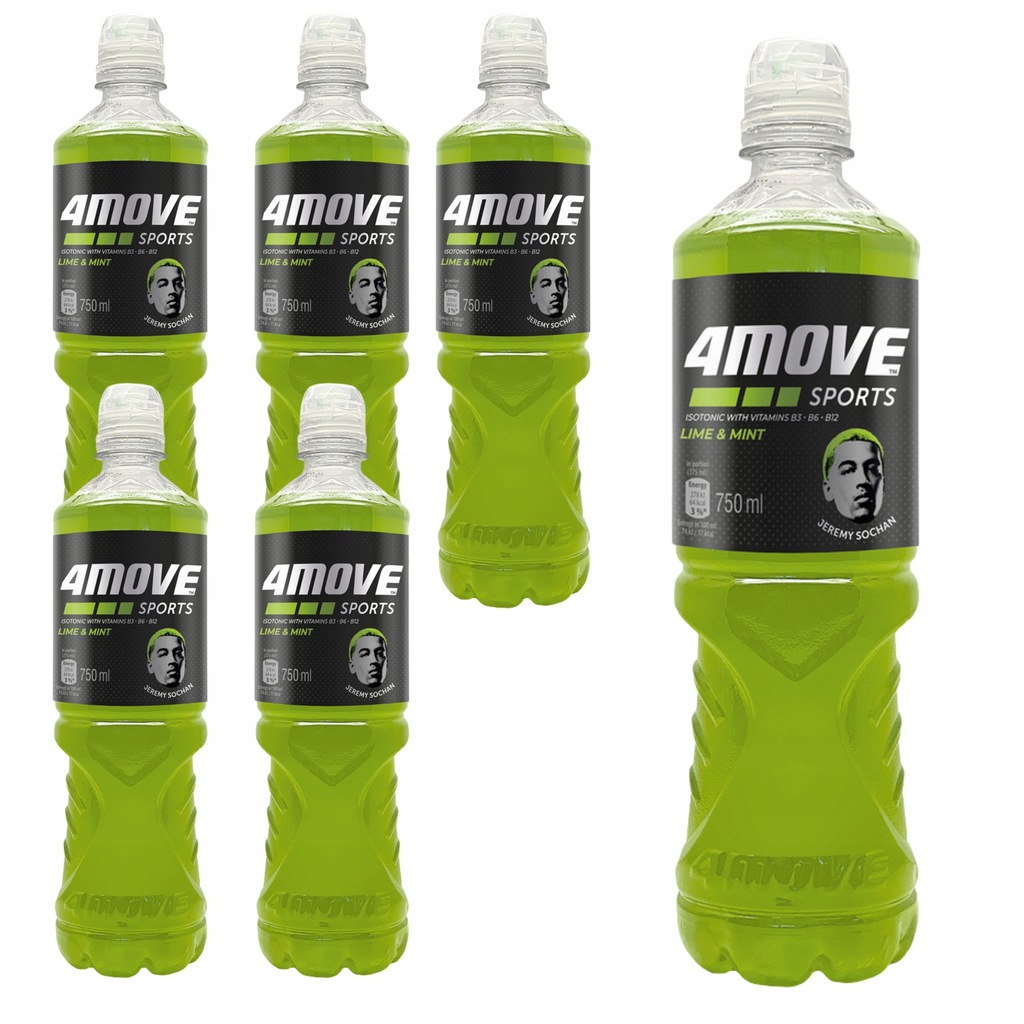 4MOVE SPORTS ISOTONIC DRINK LIME&MINT NAPÓJ IZOTONICZNY 750ML X 6SZT ...