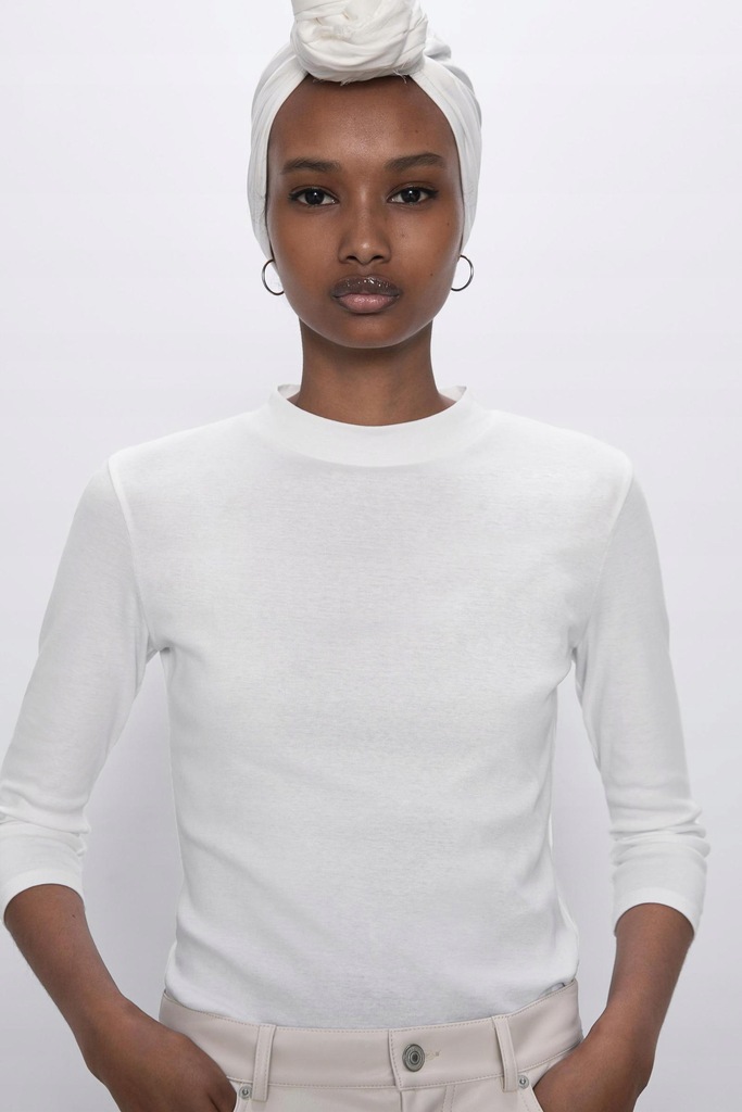 B0S723 ZARA BLUZKA DŁUGI RĘKAW __S - 12990195443 - oficjalne archiwum Allegro