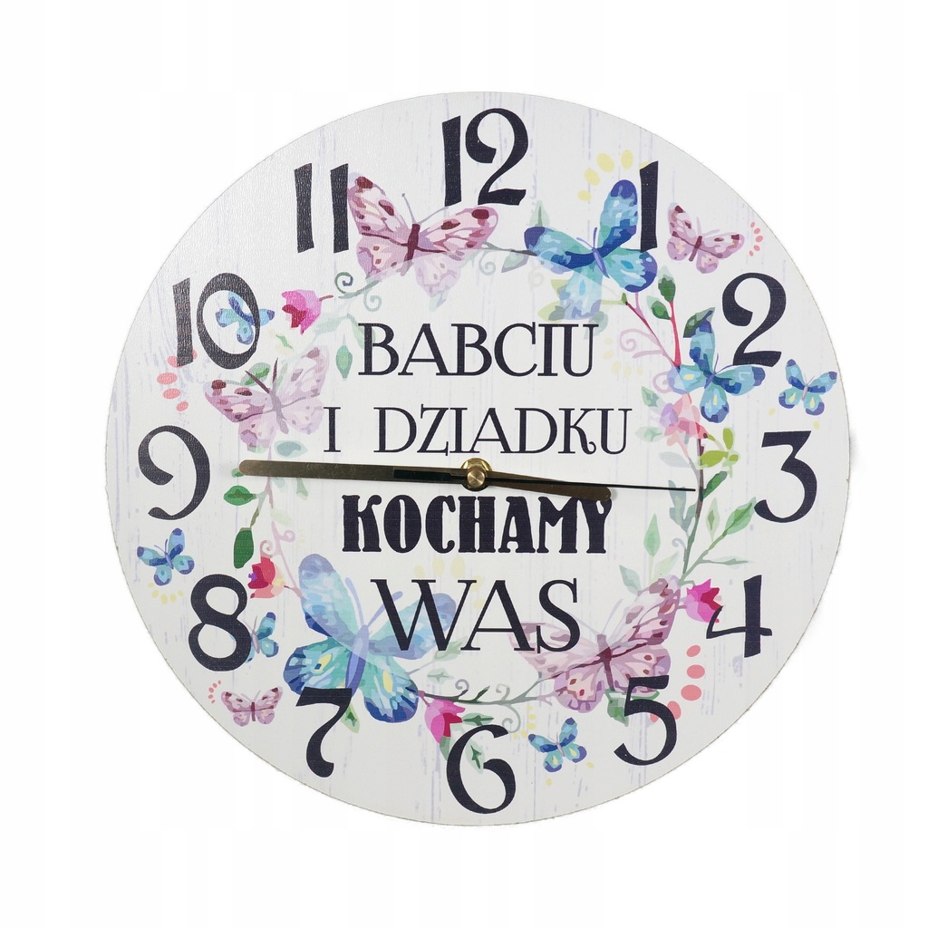 Prezent na Dzień Babci i Dziadka Zegar 30cm Babciu i Dziadku Kochamy Was - 14985678967 ...
