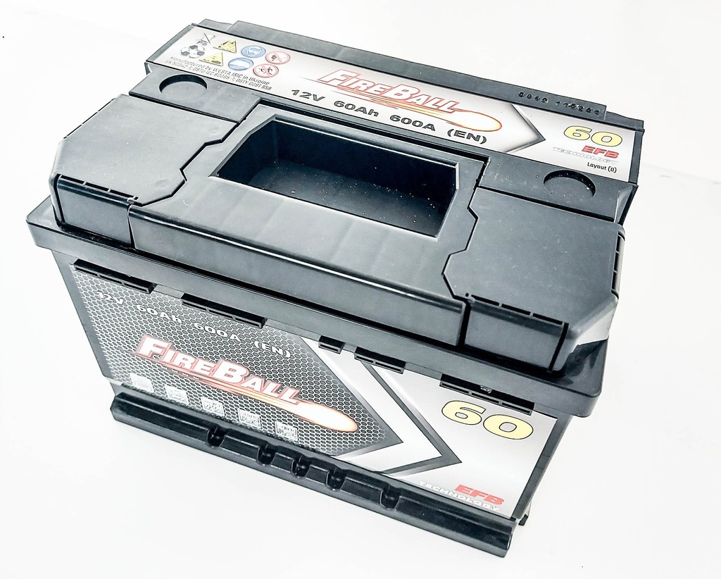 Akumulator Start Stop 60Ah 600A FireBall EFB niski - 10748343242 - oficjalne archiwum Allegro