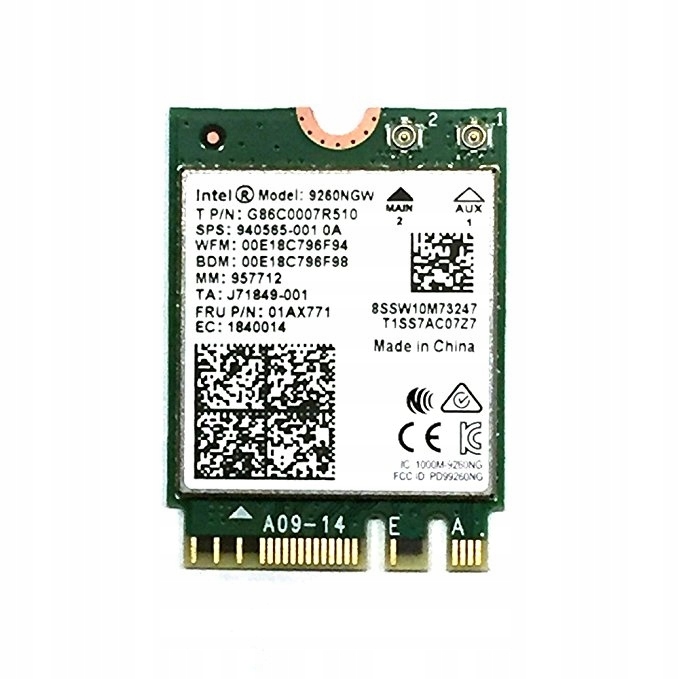Intel Wireless-AC 9260 9260NGW 1.73Gbps BT5.0 vPro - 8255645002 ...