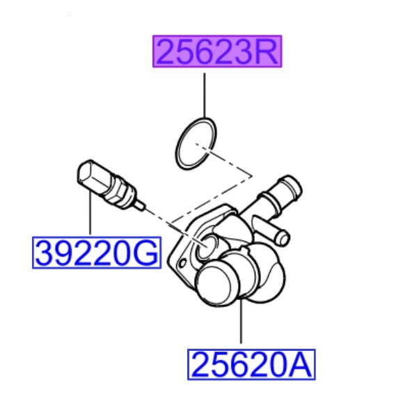 PIERŚCIEŃ OBUDOWY TERMOSTATU HYUNDAI I20 I30 I40 - 11015739684 ...