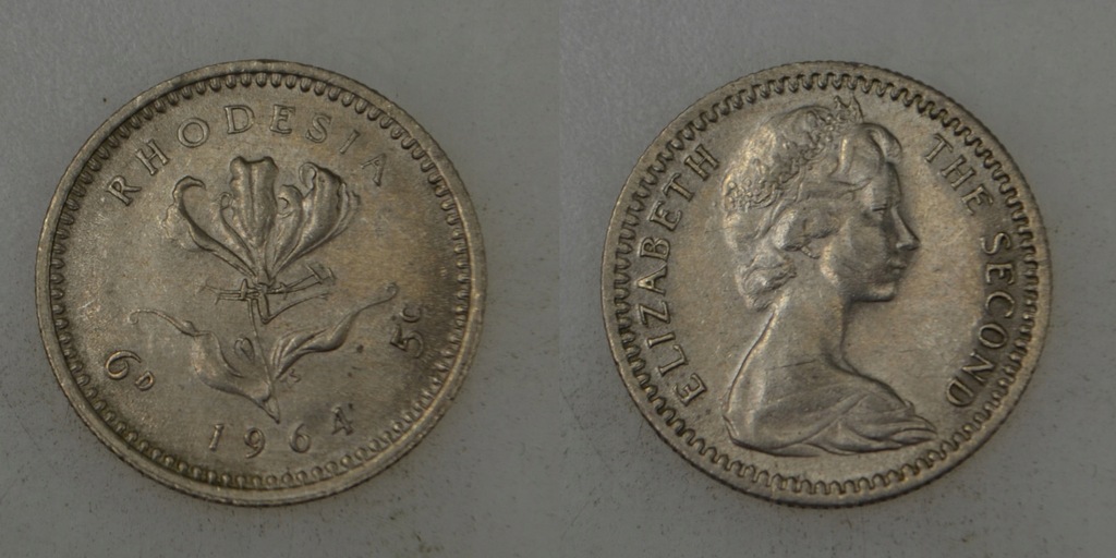 Rodezja Rhodesia - 6 Pensy 1964 rok (V1292) - 13788571287 - oficjalne archiwum Allegro