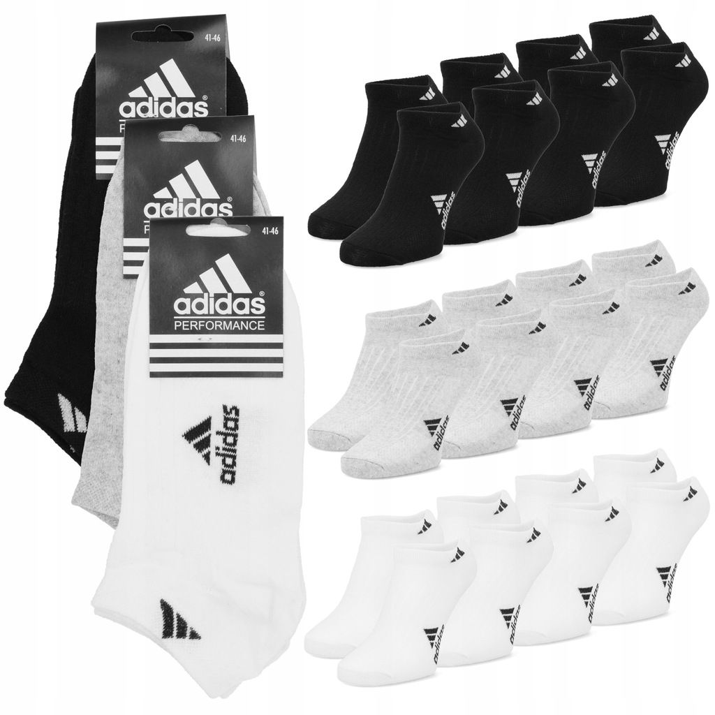Skarpetki stopki skarpety niskie męskie Adidas Performance 12-pak 41-46 - 15256713756 ...