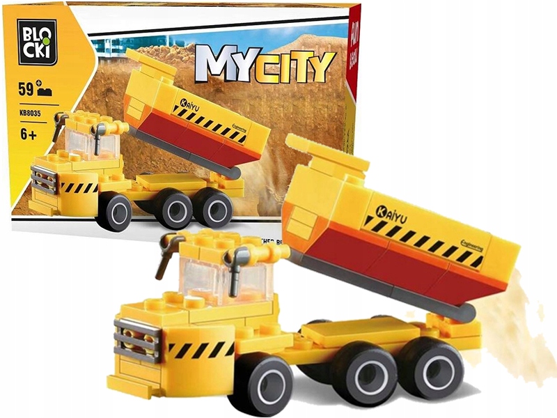 KLOCKI BLOCKI NA BUDOWIE WYWROTKA 59 EL. ZESTAW - 11518774293 ...