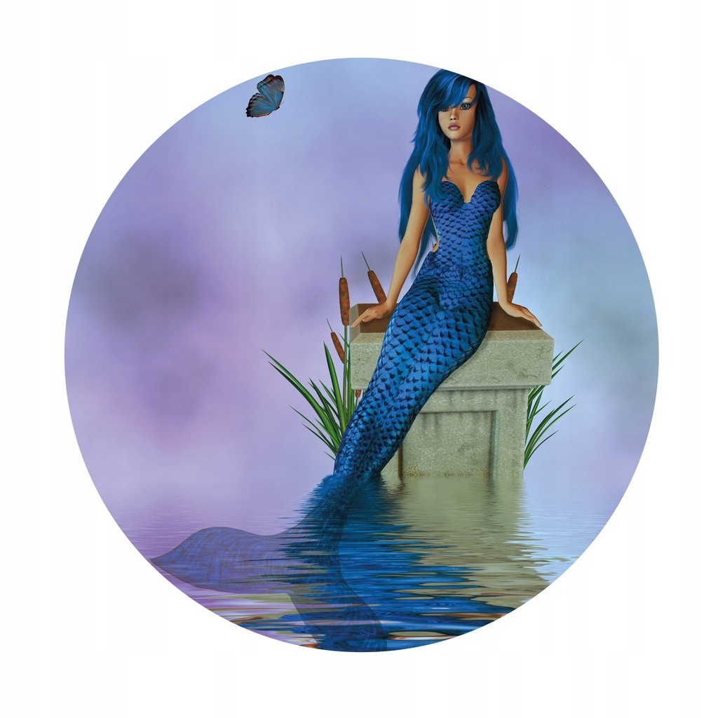 Syrena ryba woda do sypialni zegar szklany fi 30 - 10744515360 ...