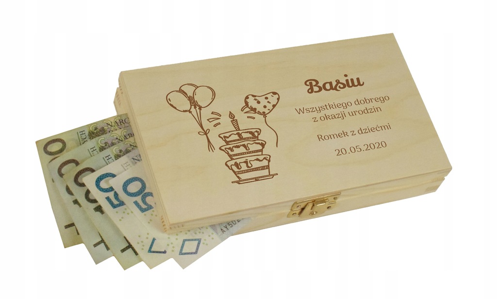 Drewniane Pudelko Na Pieniadze Na 18 Urodziny - 10861947465 - oficjalne archiwum Allegro