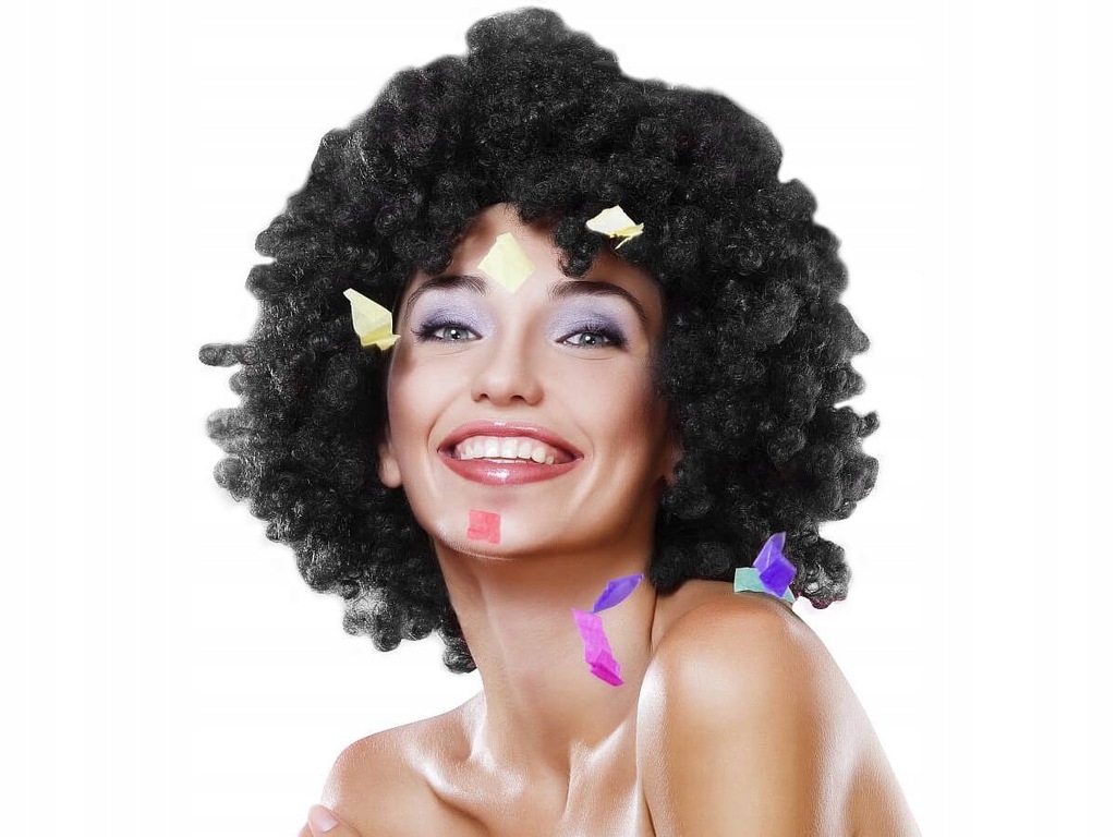 Peruka mega afro czarna karnawał Przebranie - 12673445331 - oficjalne ...