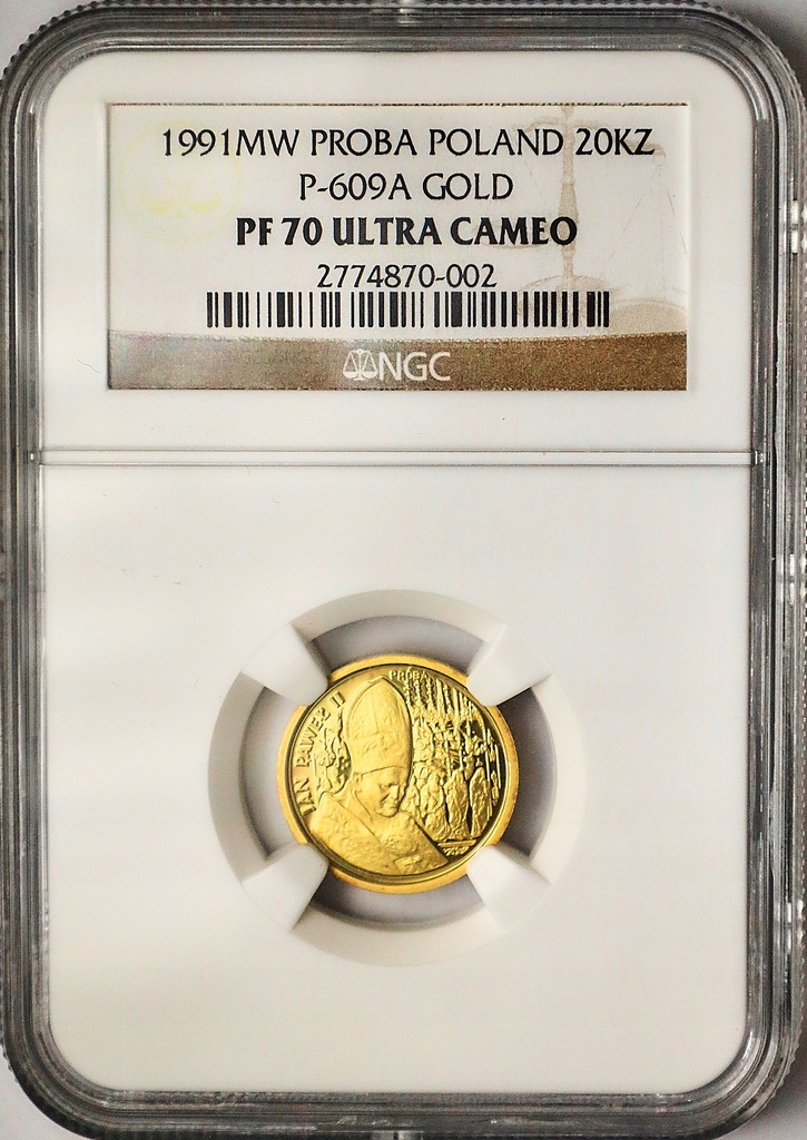 CK 20 000 zł 1991 Jan Paweł Ołtarz próba NGC PF70 MAX - 15383923481 ...