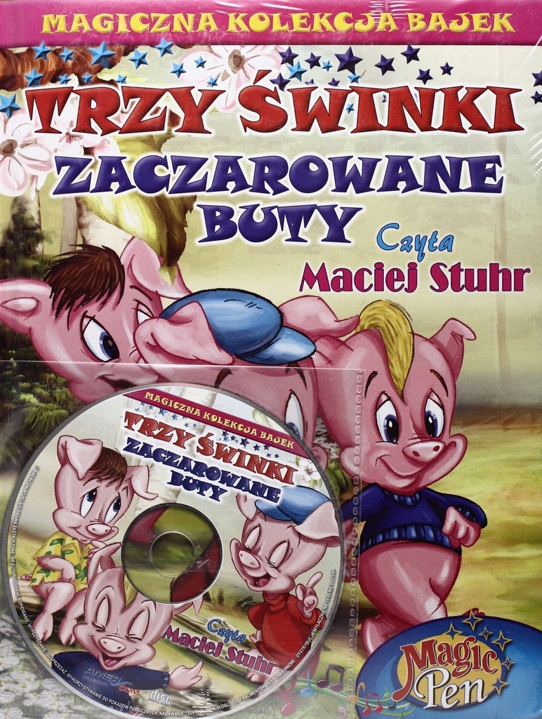 MAGICZNA KOLEKCJA BAJEK 05: TRZY ŚWINKI, ZACZAROWANE BUTY [KSIĄŻKA]+[CD] - 14911921496 ...