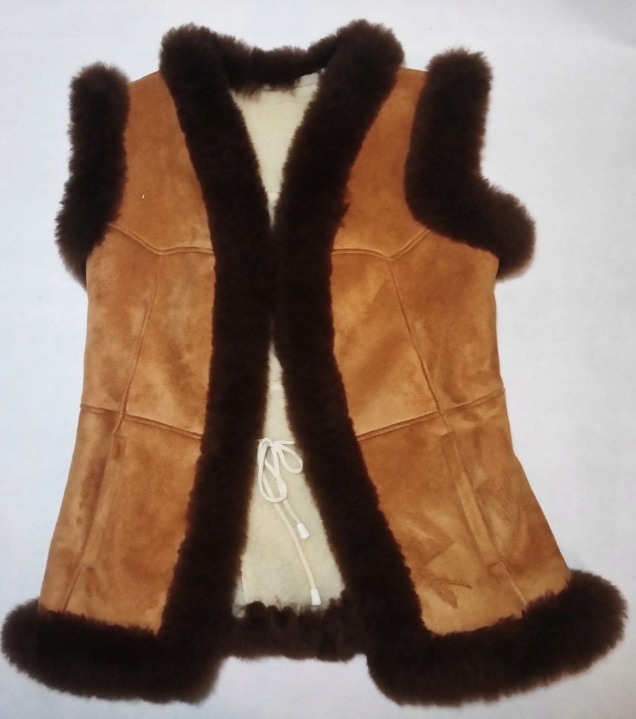 Kożuch Serdok góralski Kamizelka Bezrękawnik XL - 7851477993 - oficjalne archiwum Allegro