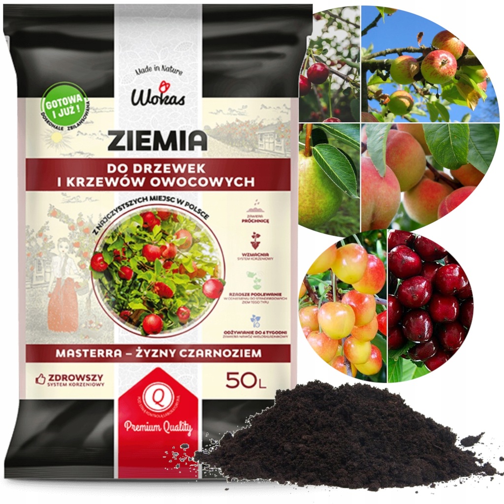 Ziemia do drzewek i krzewów owocowych Wokas 50l - 12305120859 ...