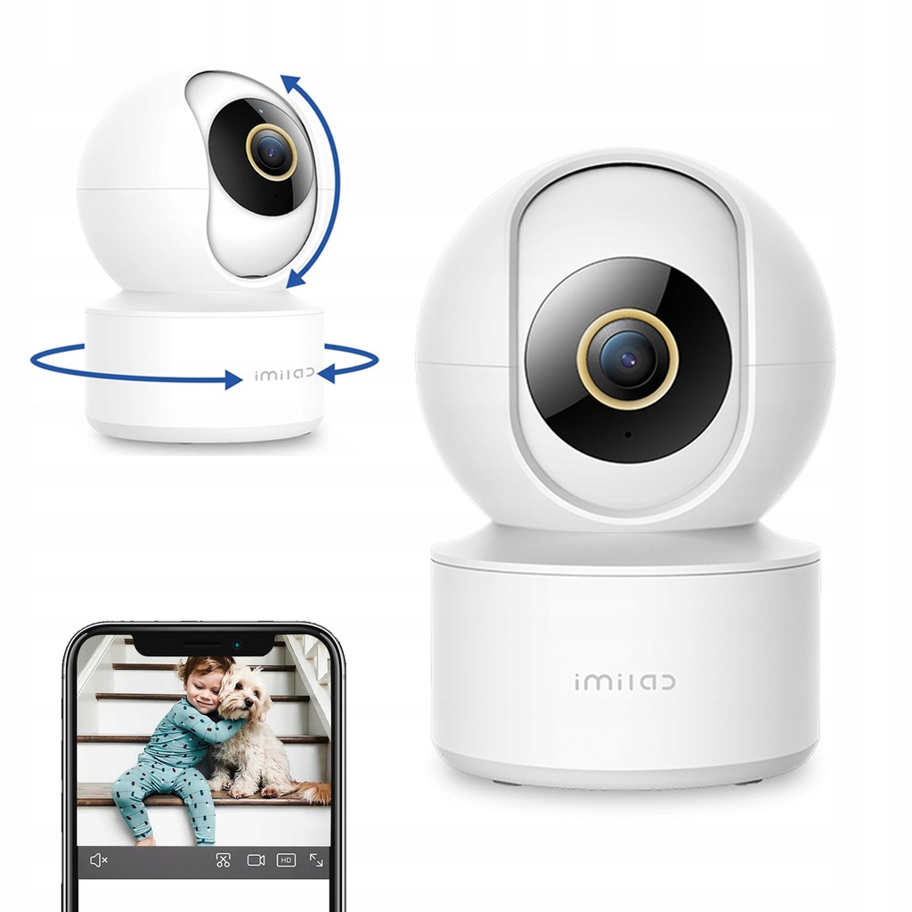 IMILAB C21 WiFi Kamera IP 4MP 360° Obrotowa Camera - 13451064407 ...