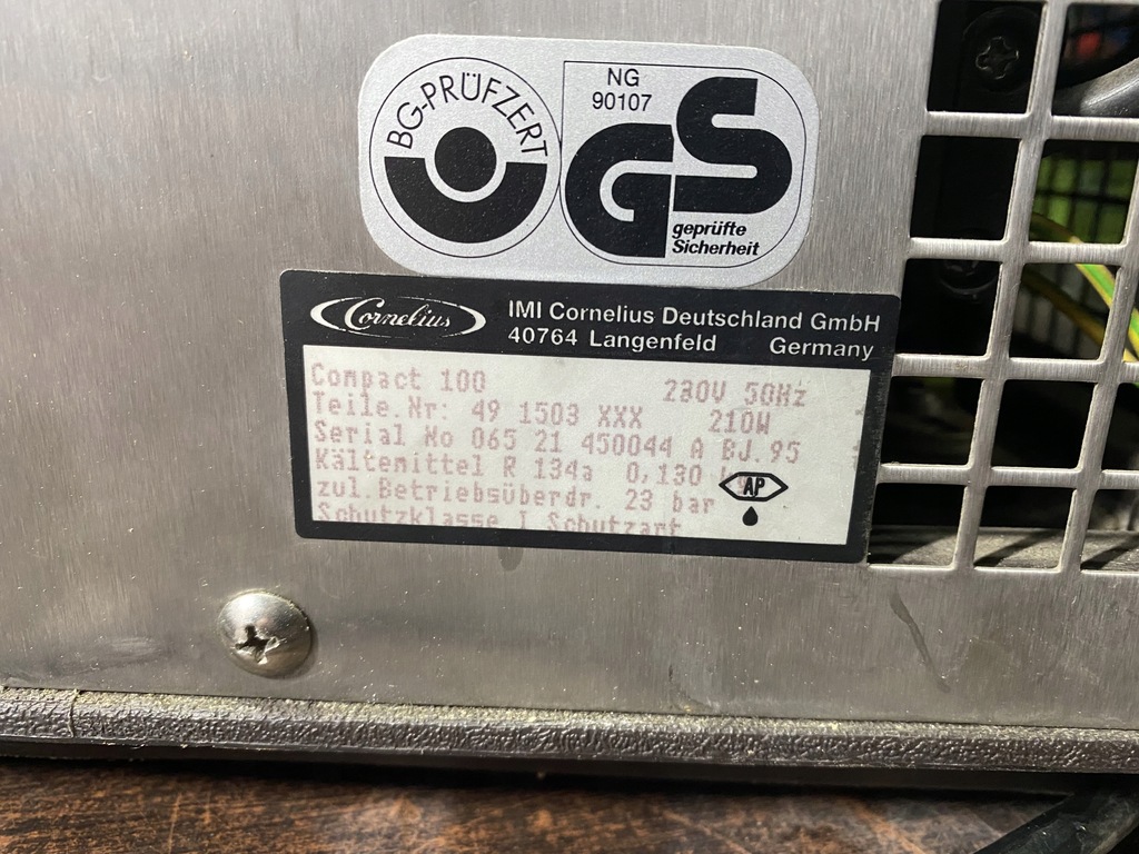 Chłodziarka do piwa CORNELIUS COMPACT 100 - 12090998457 - oficjalne ...