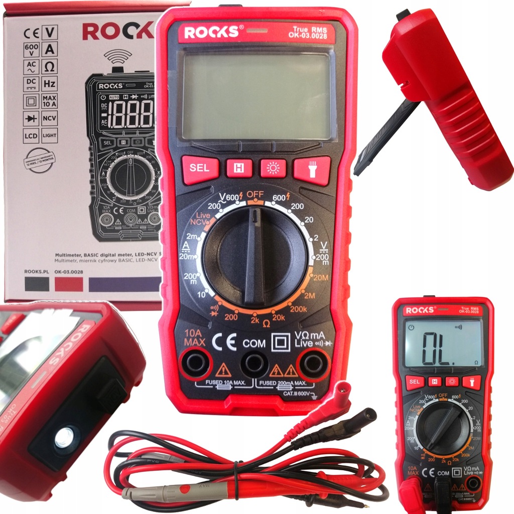 MULTIMETR MIERNIK ELEKTRYCZNY CYFROWY PRĄDU LCD - 11817349853 - oficjalne archiwum Allegro