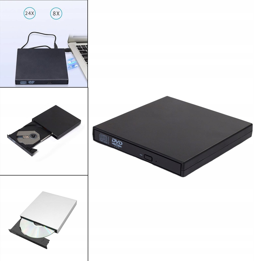 USB 2.0 Zewnętrzna nagrywarka DVD Nagrywarka CD - 11428882321 ... USB 2.0 Zewnętrzna nagrywarka DVD Nagrywarka CD - 11428882321 ...