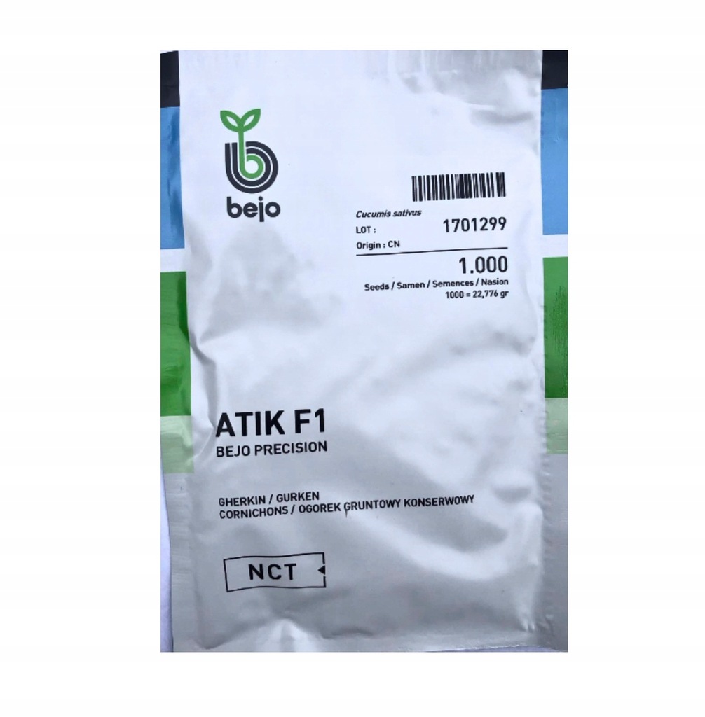 OGÓREK ATIK F1 1000 NASION BEJO - 15226522892 - oficjalne archiwum Allegro