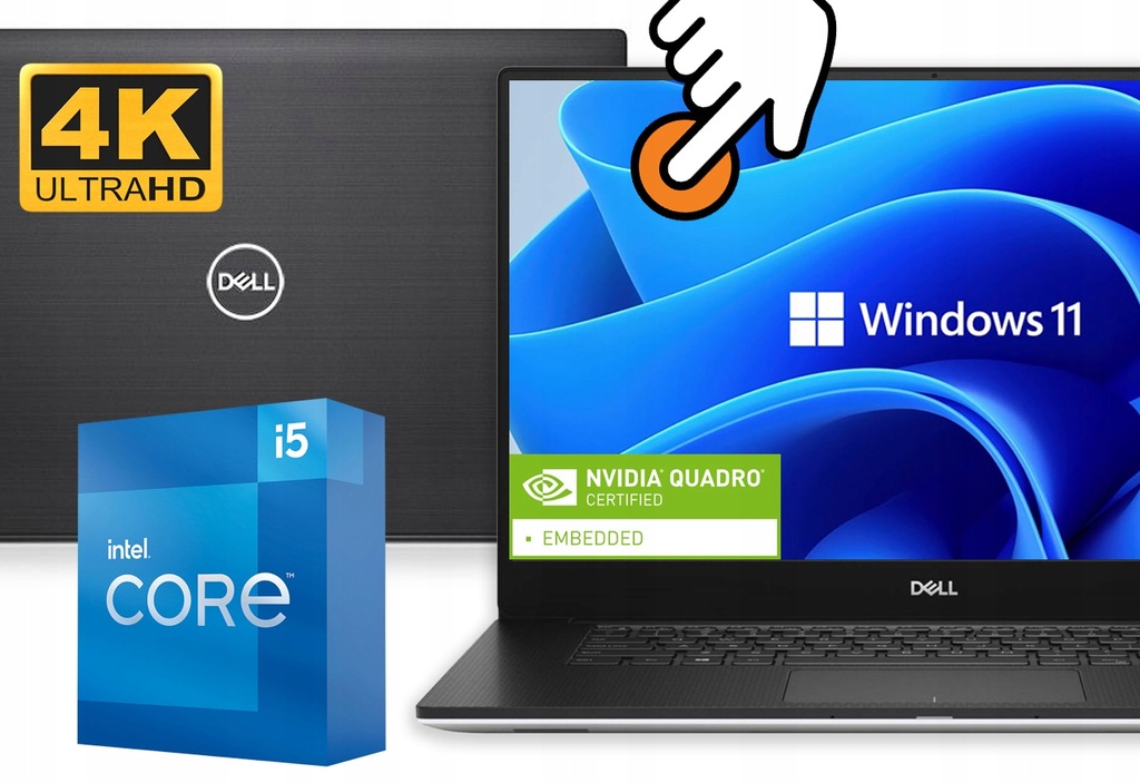 Laptop DELL Precision 5530 i5-8400h 3840x2160 4k IPS 32GB 512SSD NVMe ...