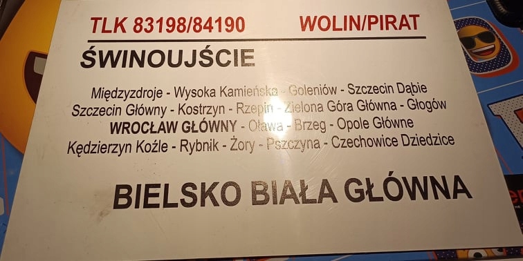 Tablica Relacyjna PKP TLK Wolin/Pirat - 11606306542 - oficjalne archiwum Allegro