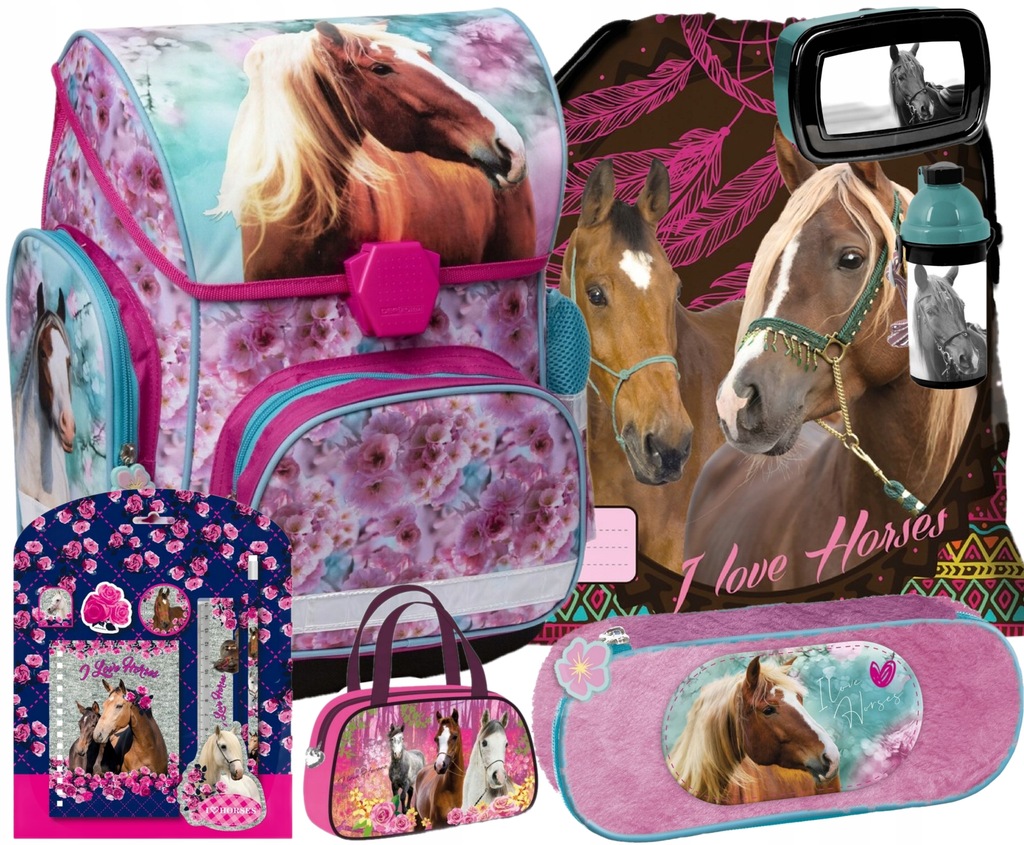 7W1 TORNISTER SZKOLNY PIÓRNIK WOREK W KONIE KOŃ - 12932045157 - oficjalne archiwum Allegro