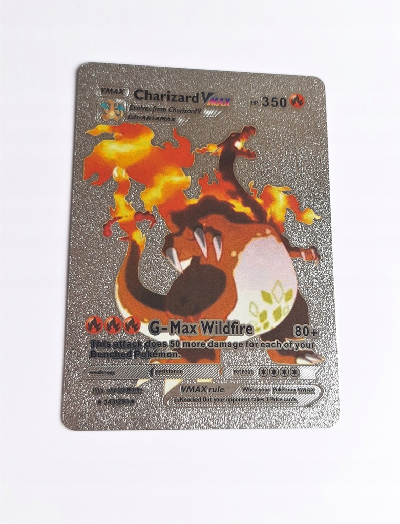 Karta Pokemon Charizard Vmax Silver - 13255348781 - oficjalne archiwum Allegro
