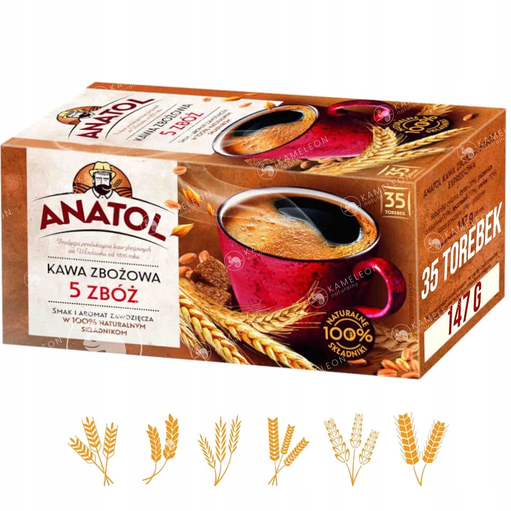 ANATOL kawa zbożowa klasyczna EKSPRESOWA 5 zbóż - 12652881684 ...