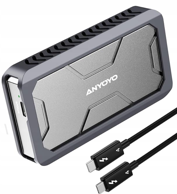 Obudowa M.2 NVMe SSD 40 Gbps, obudowa ANYOYO SSD, aluminiowa srebrna ...