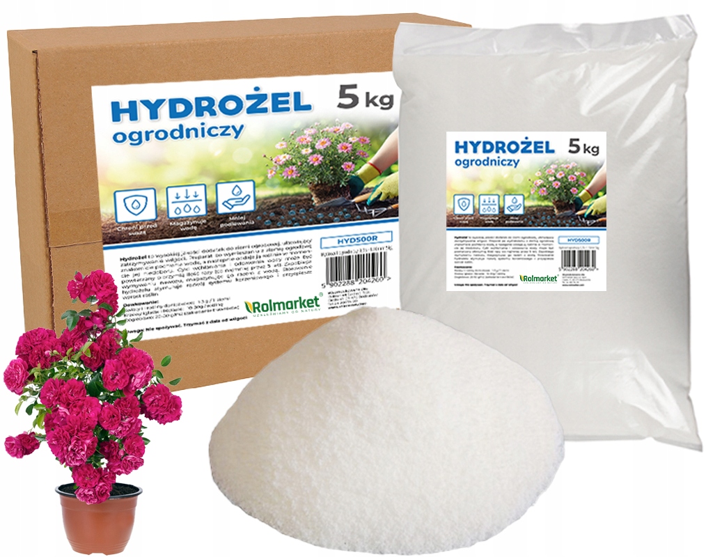 HYDROŻEL AGROŻEL OGRODNICZY 5KG magazyn wody - 12040735264 - oficjalne ...