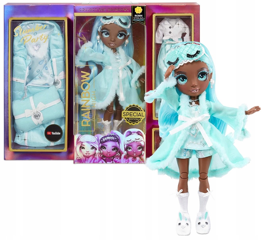 RAINBOW HIGH PIŻAMA PARTY SLUMBER ROBIN STERLING - 11567753943 ...