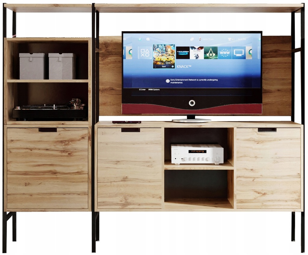 SZAFKA RTV KOMODA LOFT LOFTOWA industrialna CUBE - 10813975889 ...