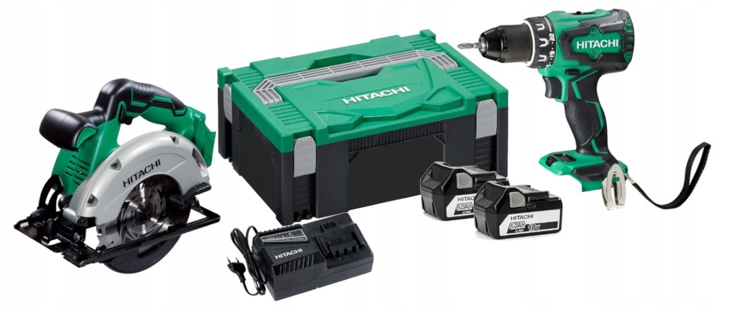 HITACHI WKRĘTARKA DS18DBSL + PILARKA C18DGL 18V - 7183000738 ...