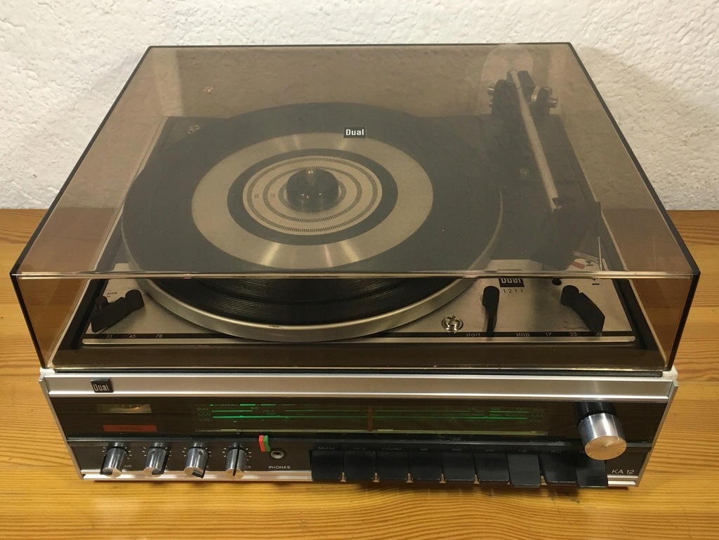 Купить Проигрыватель проигрывателя DUAL 1211 с радио и динамиками ...