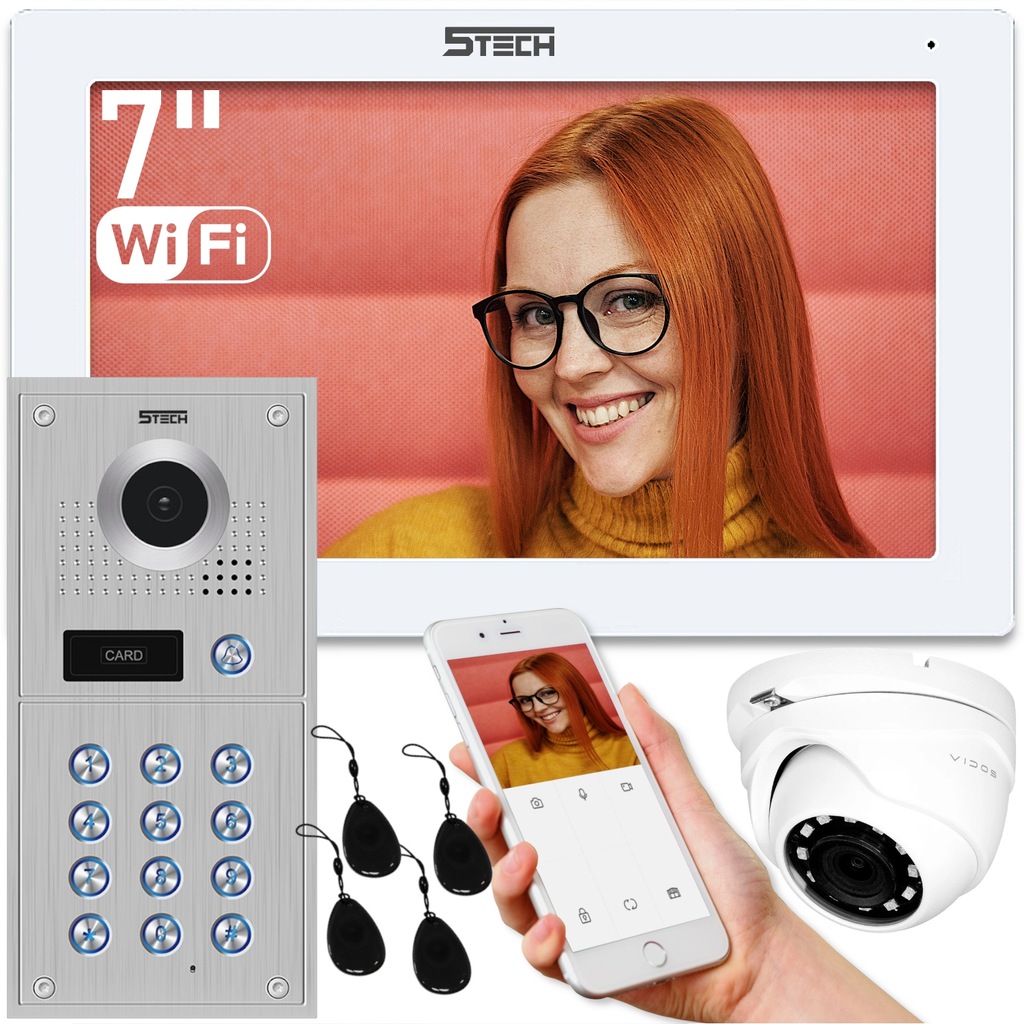 WIDEODOMOFON WIFI DO DOMU JEDNORODZINNEGO 5TECH - 13595449747 - oficjalne archiwum Allegro