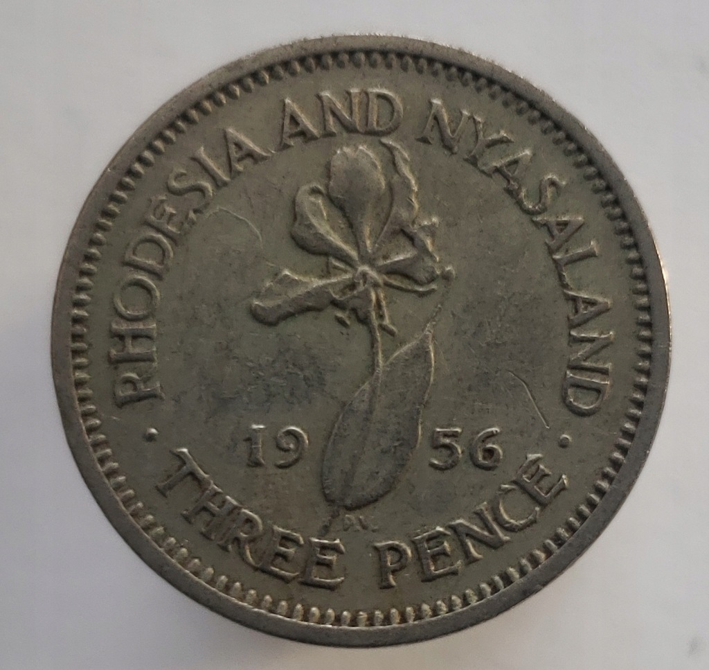 Rodezja i Niasa 3 pensy, 1956r. BCM - 13610429577 - oficjalne archiwum Allegro