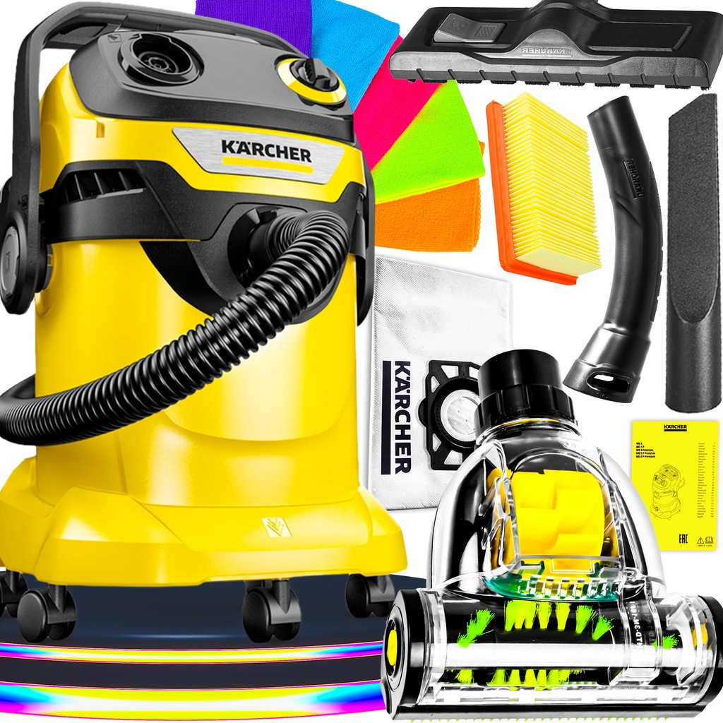 ODKURZACZ UNIWERSALNY KARCHER WD5 TURBO NADMUCH 4500W ZESTAW GIGANT ...