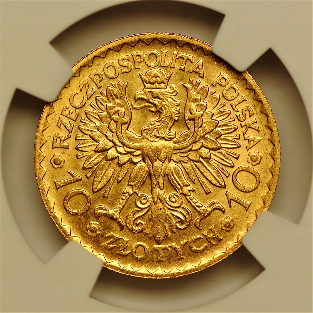 dk II RP 10 zł 1925 Chrobry NGC MS 64 piękne - 12594653642 - oficjalne ...